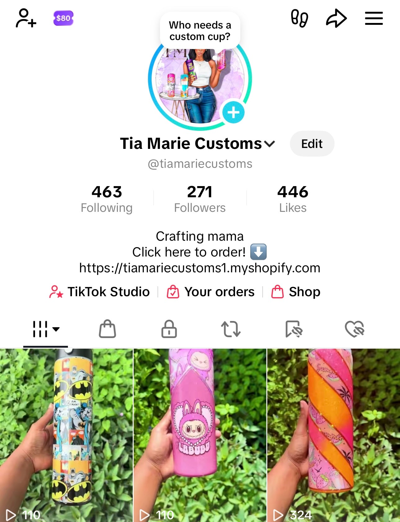 Tik Tok Live – Tia Marie Customs